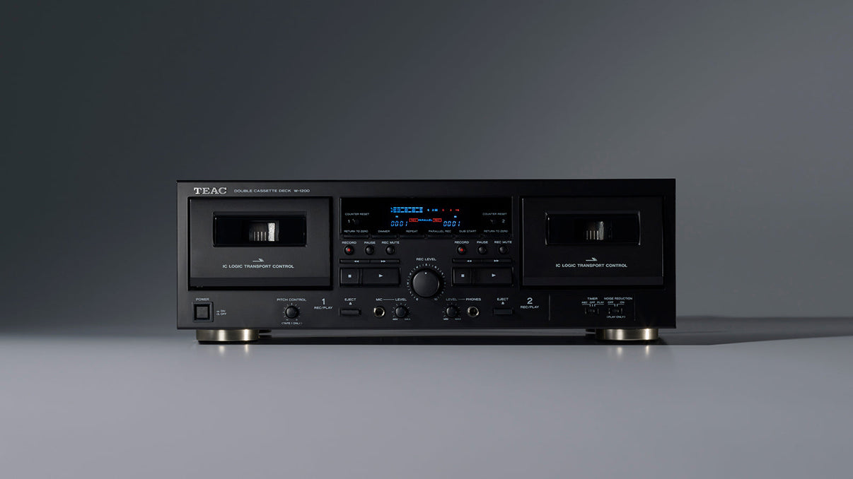 TEAC W-1200 Dual Cassette Deck - Black – TEAC USA